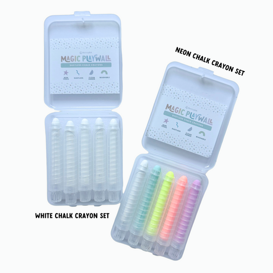Dustless Chalk Crayons + Magnetic Holder Bundle for Magic Playwall ...
